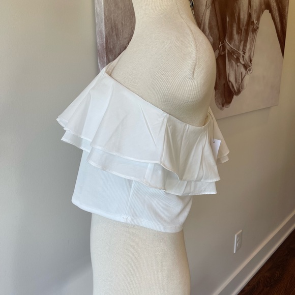 HYFVE | Tops | Nwt One Shoulder Cropped Flutter Top | Poshmark